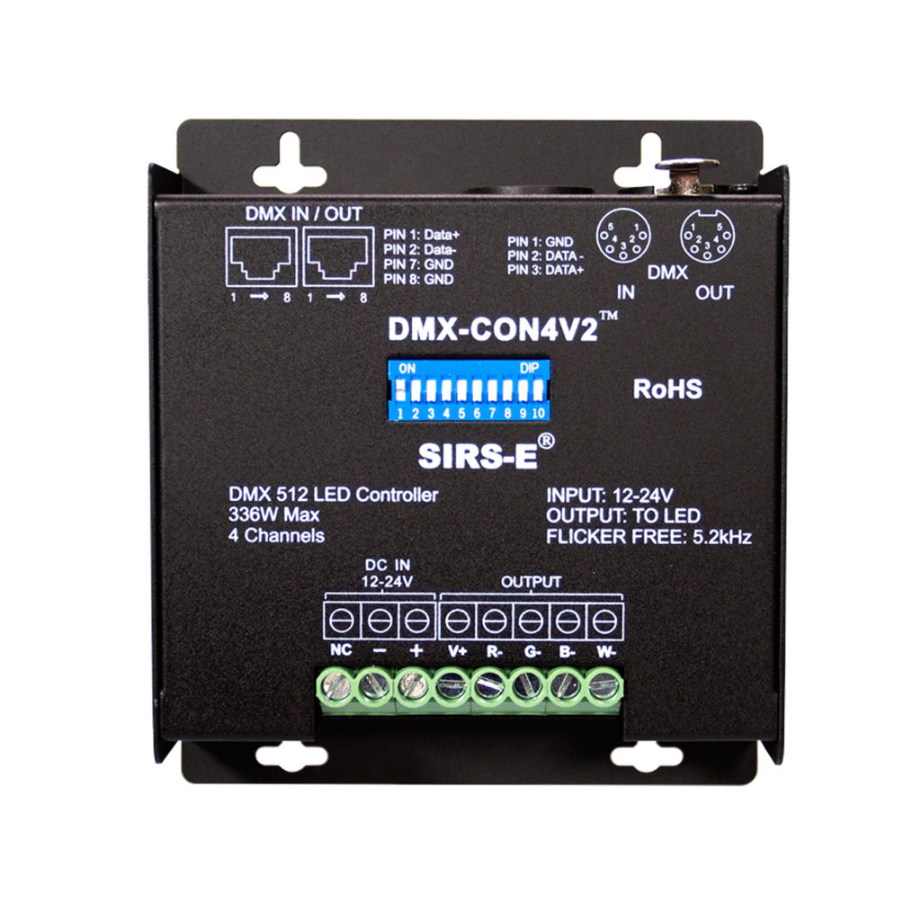 RGBW 4 Channel High Power LED DMX Controller - SIRS-E®