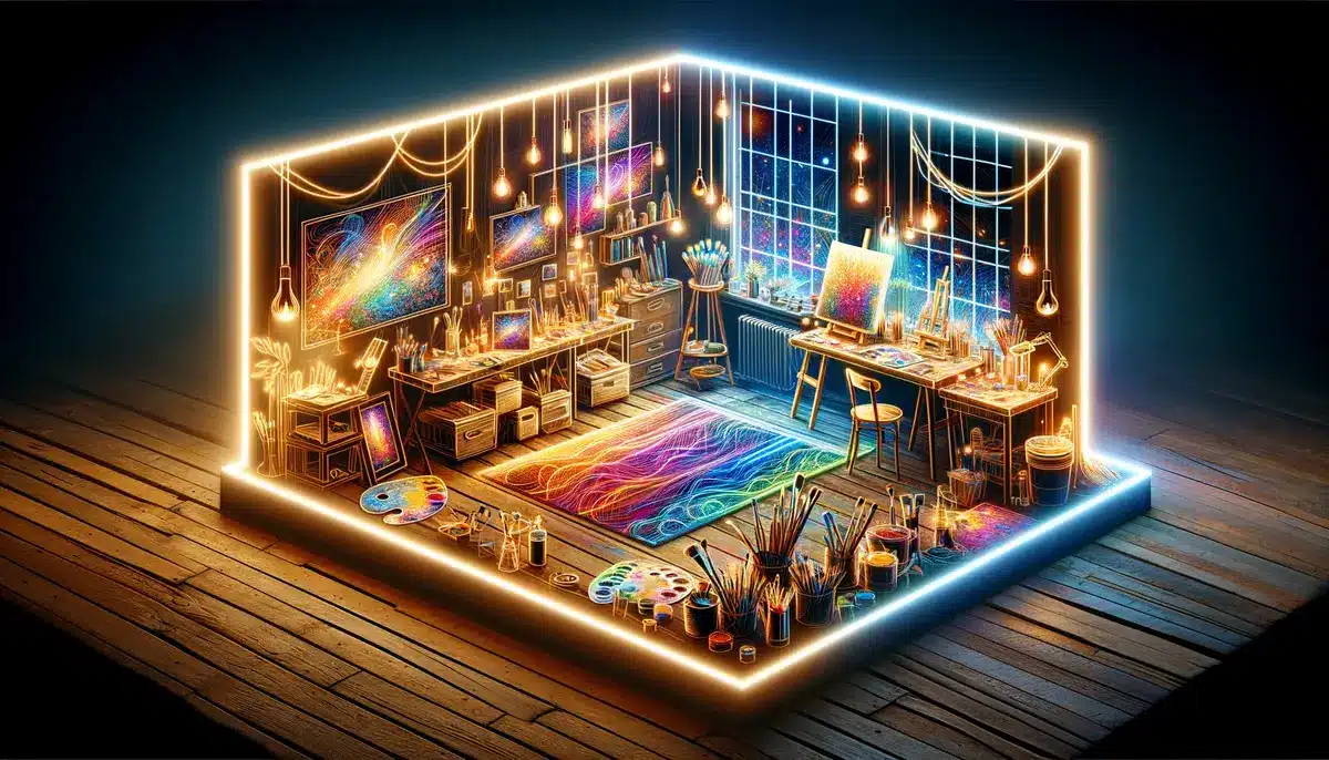 Vivid Brushstrokes: The Benefits of LED Strip Lights in Art Studios